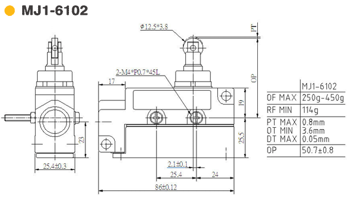 茂仁電機 | MJ1 側邊固定式防油限制開關 - 功能